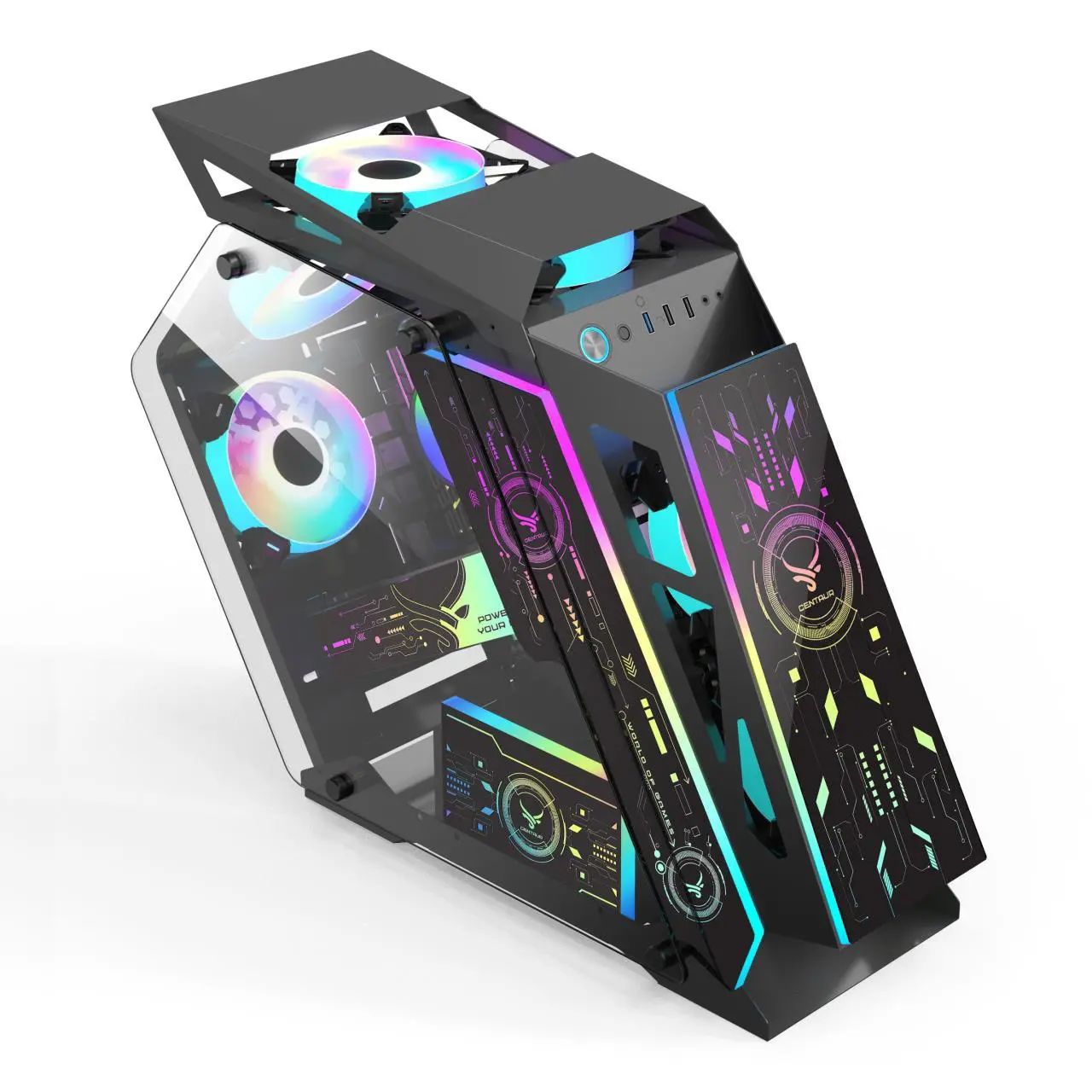 VỎ CASE CENTAUR SAG GAMING CT201 Đen ( NO FAN ) - Đăng Dương Computer